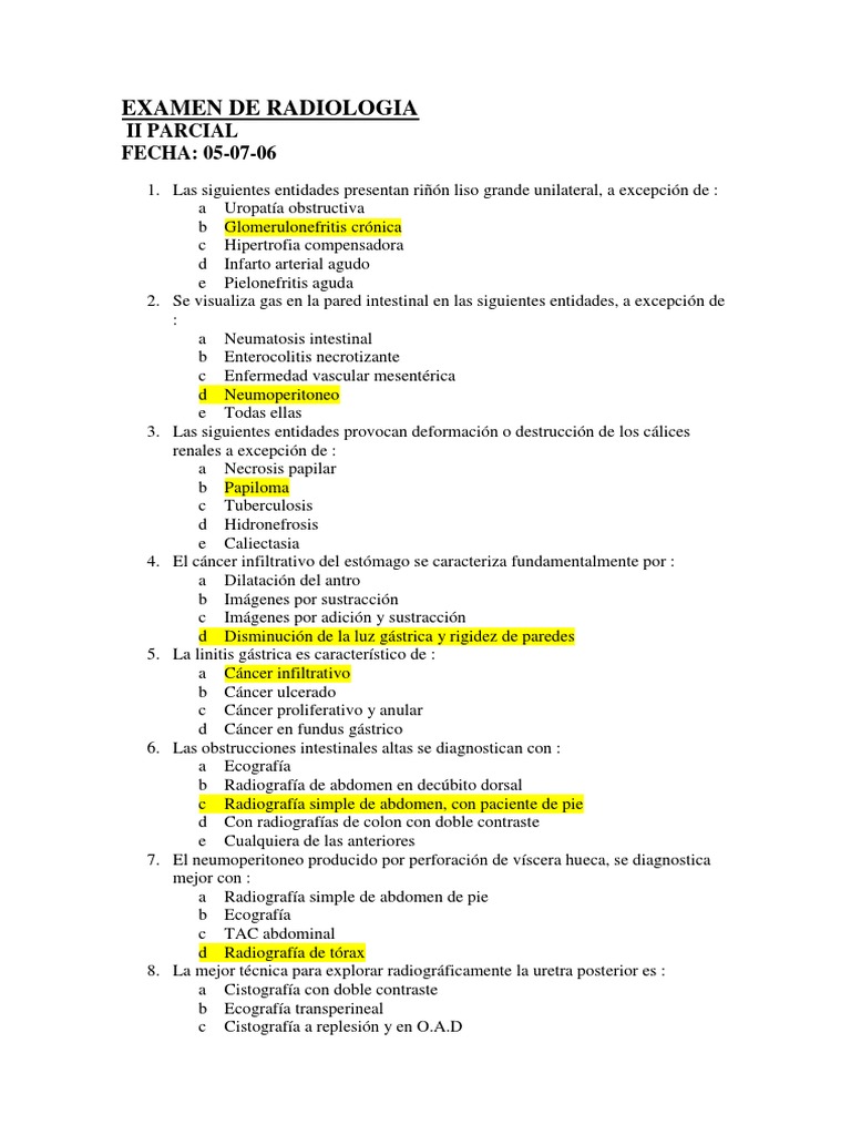 Colección Segundo Examen de Radiologia | PDF | Cáncer colonrectal | Cáncer
