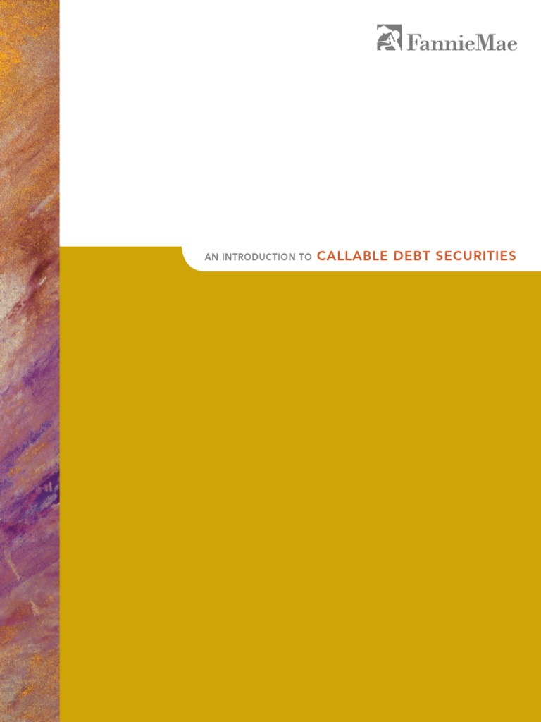 An Introduction To Callable Debt Securities | PDF | Bond Duration ...