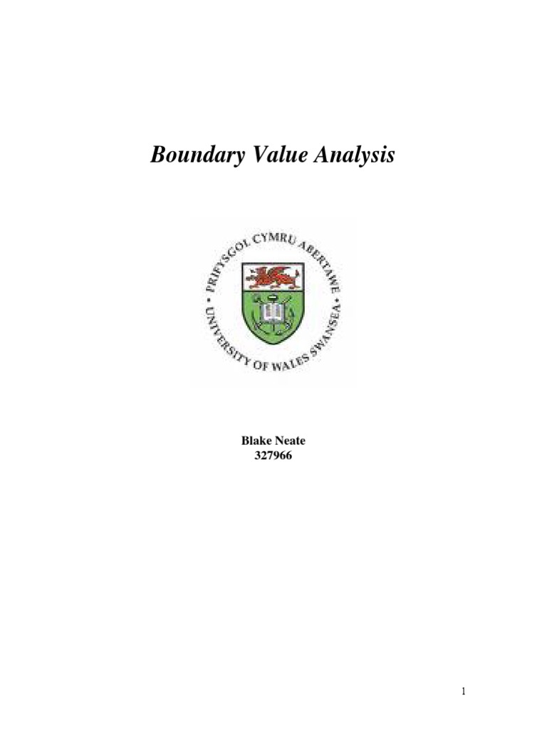 Boundary Value Analysis | PDF | Software Testing | Robust Statistics