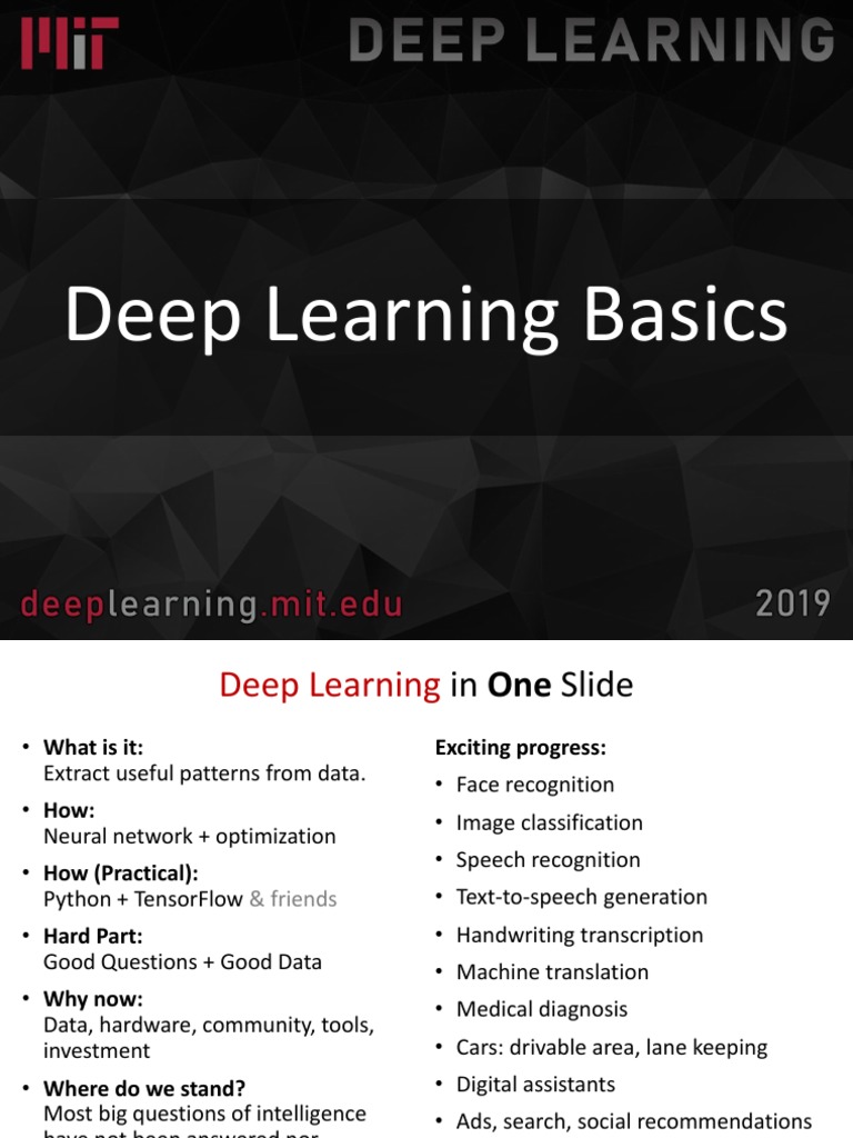 Deep Learning Basics Concepts | PDF | Artificial Neural Network | Deep ...