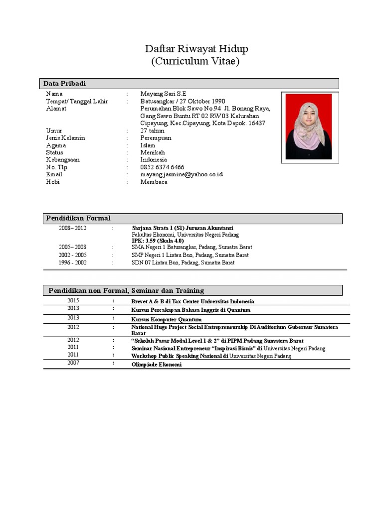 Contoh CV | PDF