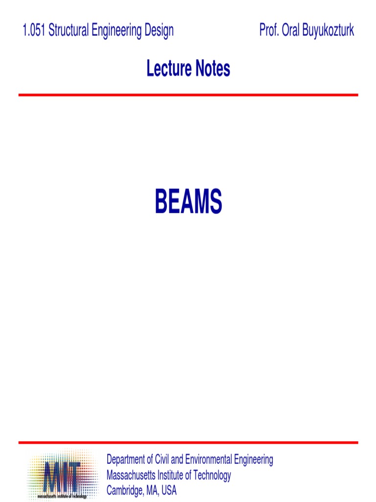 Beams: Lecture Notes | PDF | Technology & Engineering