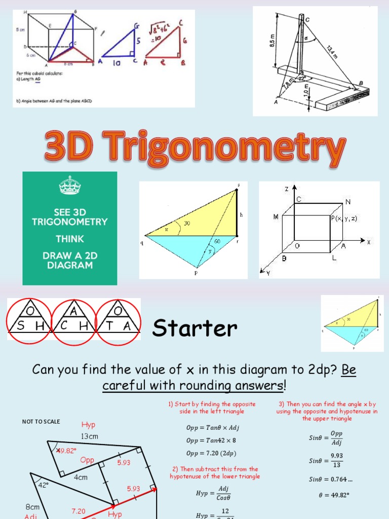 3d Trigonometry | PDF | Trigonometry | Triangle