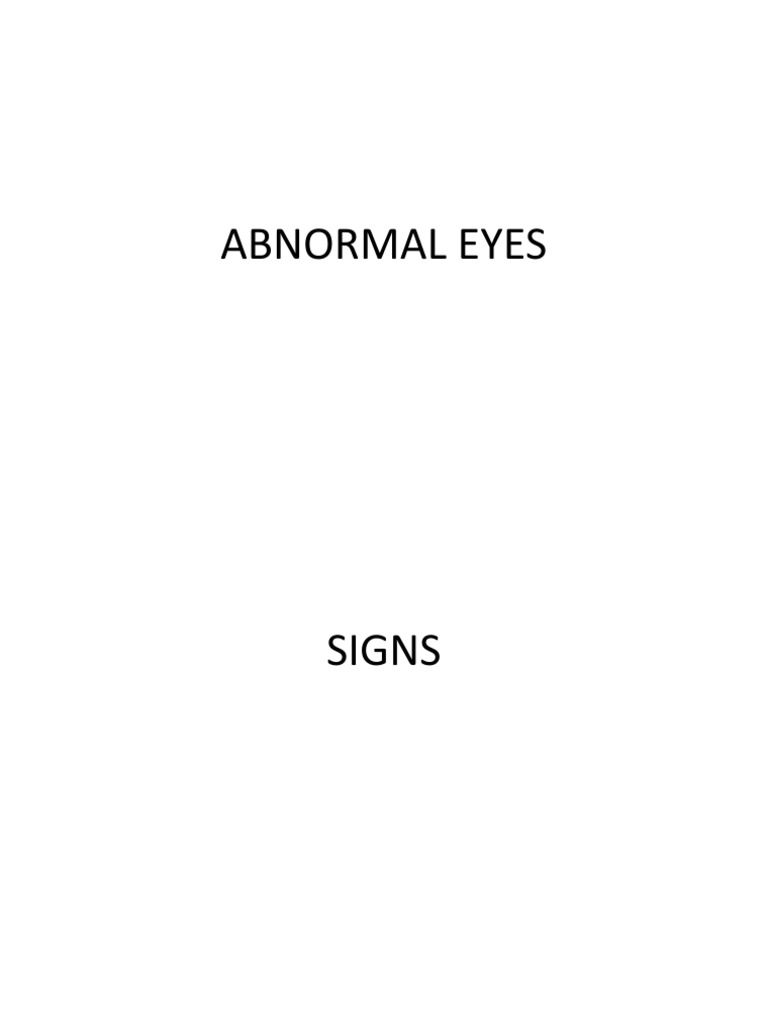 Clinmed HEENT Abnormal Eyes | PDF | Visual System | Sensory Organs