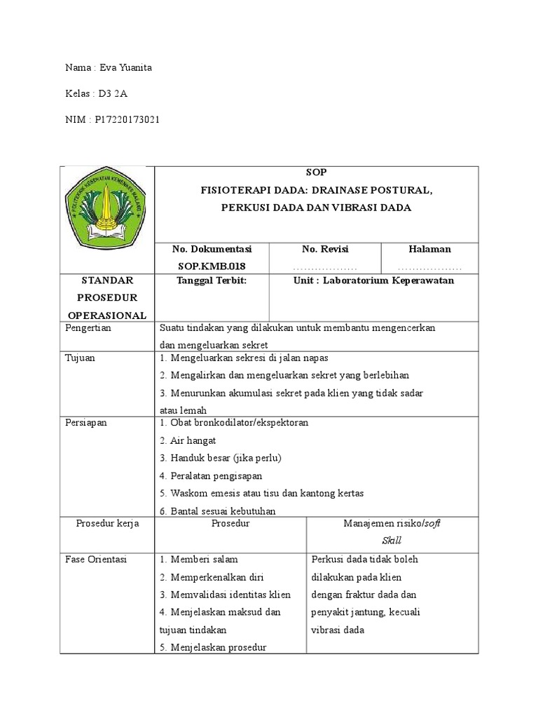 Postural Drainase | PDF