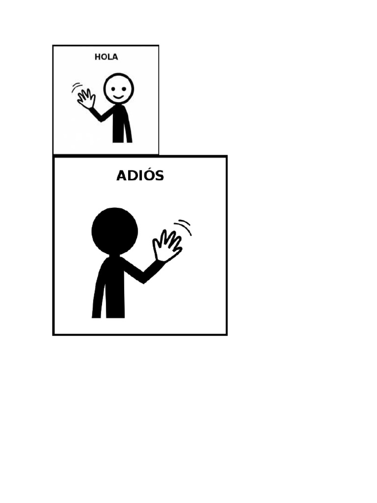 Pictograma Hola y Adios | PDF