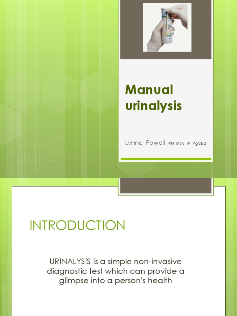 A Guide to Manual Urinalysis | PDF | Urinary System | Urinary Tract ...