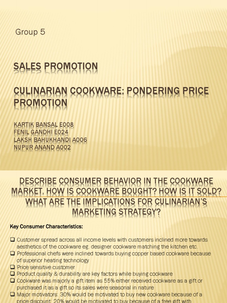 Group 5 Culinarian-Cookware | PDF | Retail | Brand