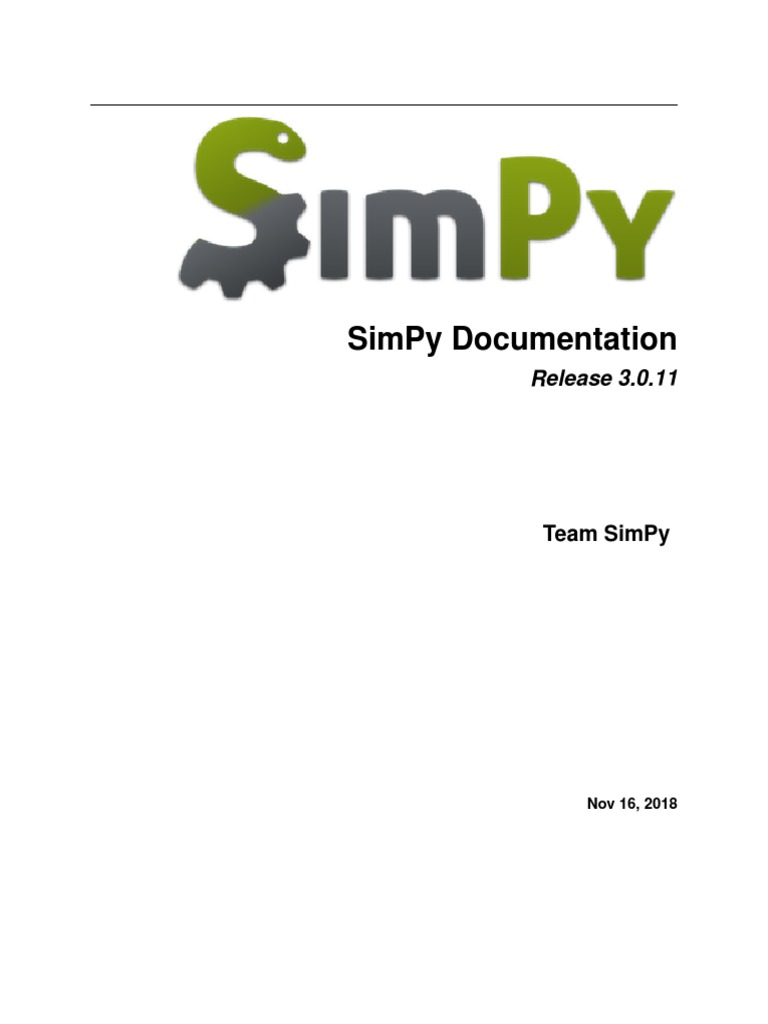 Simpy | PDF | Subroutine | Simulation