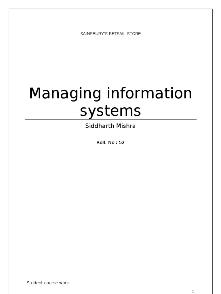 Managing Information System1 | PDF | Barcode | Point Of Sale