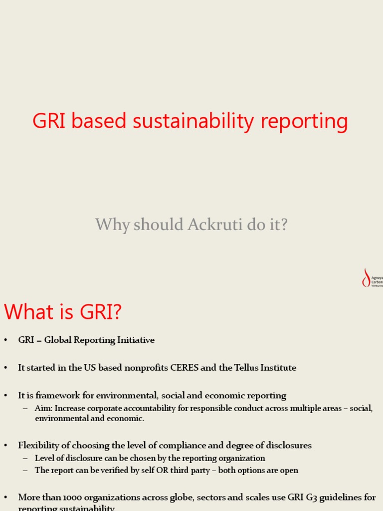 GRI Based Sustainability Reporting | Download Free PDF | Sustainability ...