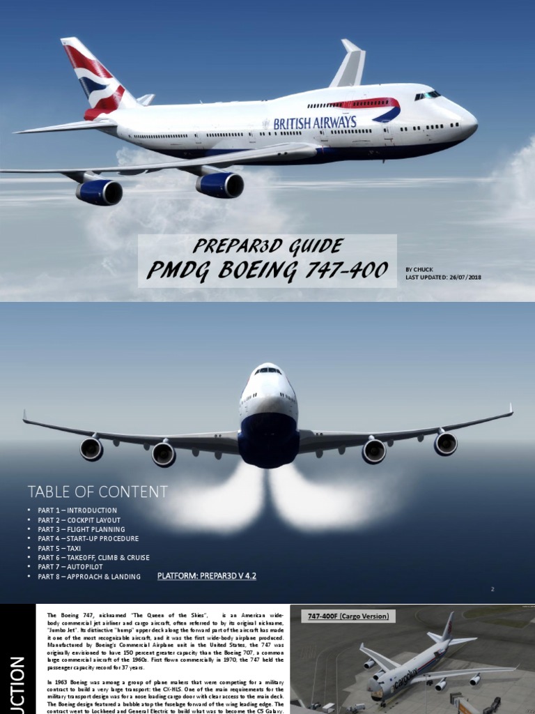 PMDG 747-400 Prepar3D v4.2 Guide | PDF | Cockpit | Aerospace Engineering