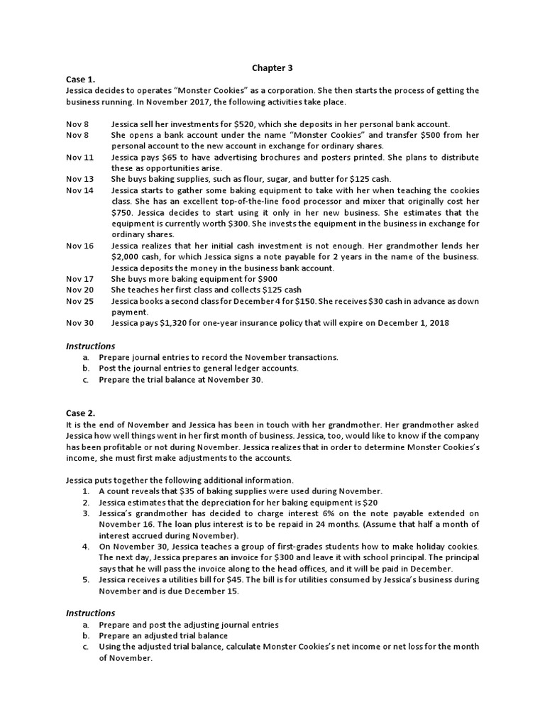 Case Chapter 3 - Accounting Intermediate | PDF | Debits And Credits | Expense
