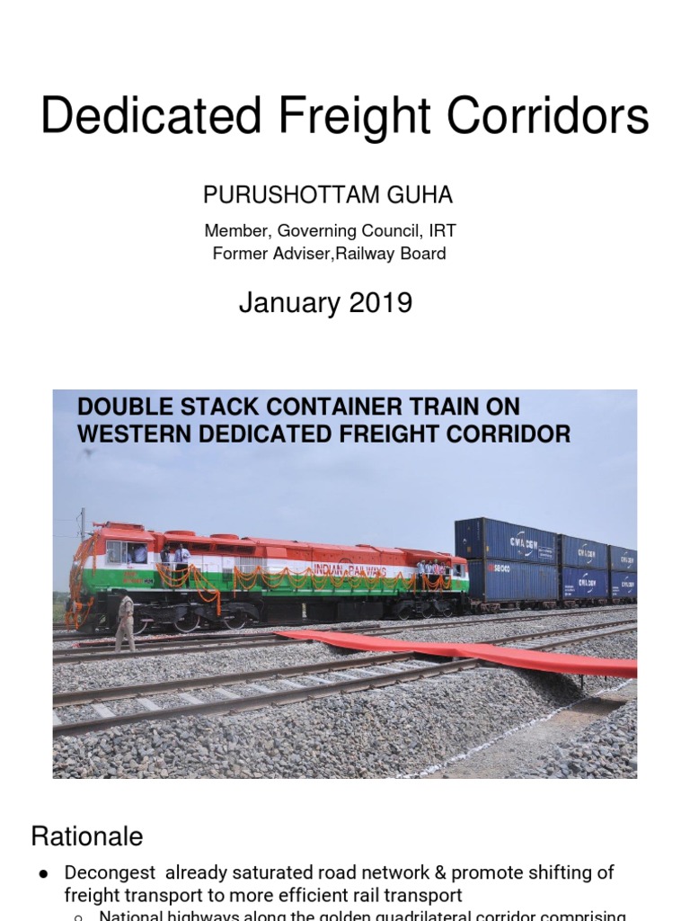 Dedicated Freight Corridors-New | PDF | Rail Freight Transport | Rail ...
