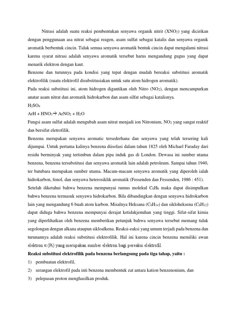 Dasar Teori Nitrasi | PDF | Sains & Matematika