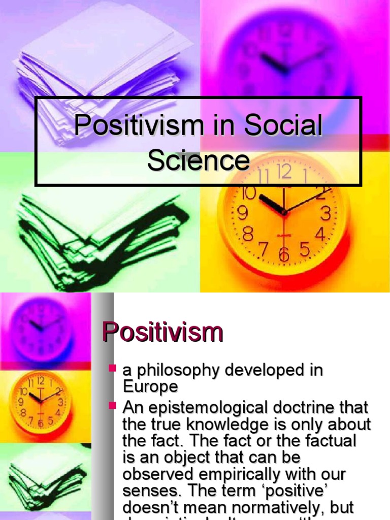 Positivism in Social Science | PDF | Positivism | Science