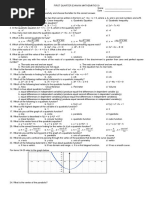 General Mathematics First Quarter Exam | PDF | Logarithm | Function ...