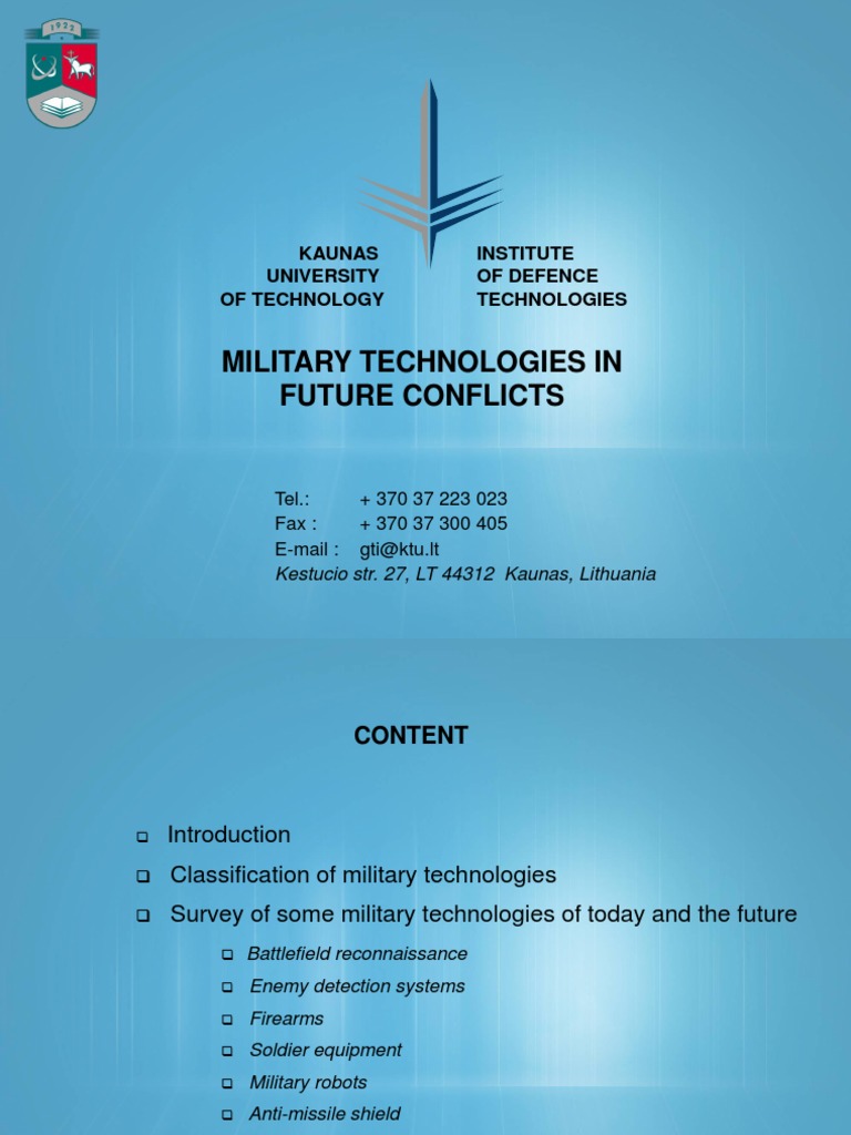 Future Military Technologies Overview | PDF | Military | Radar