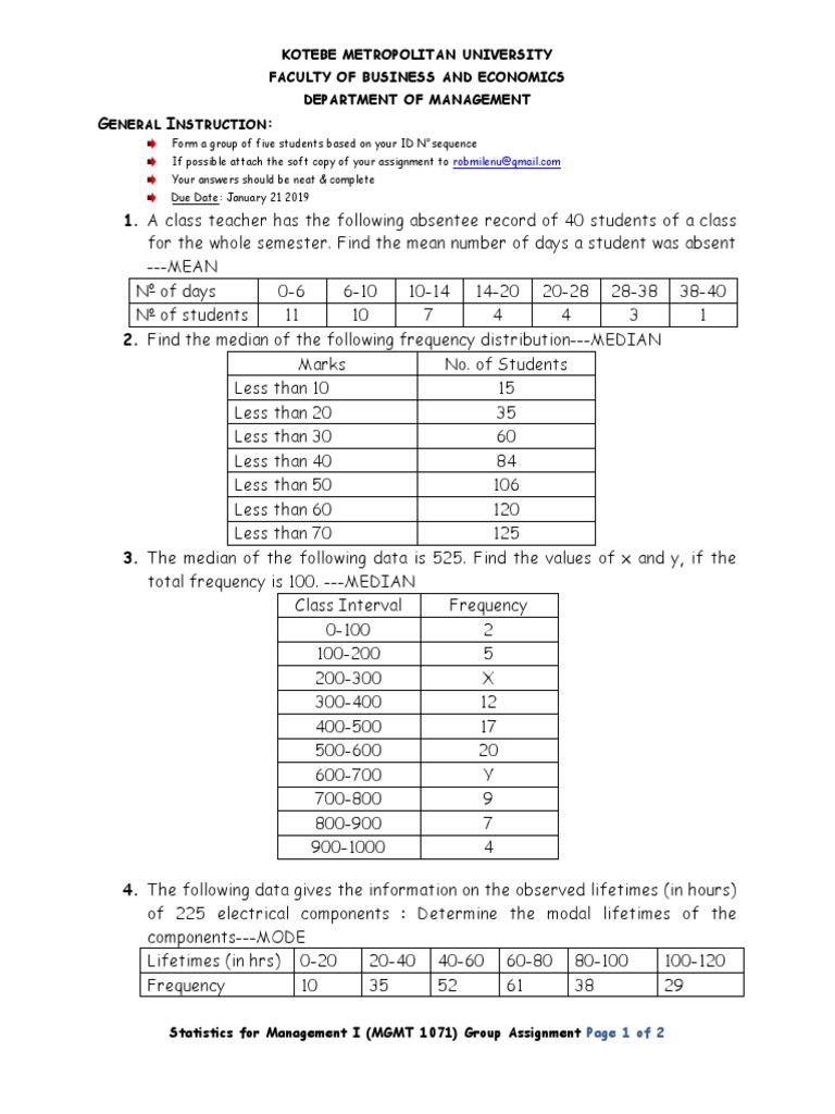 Assignment Introduction To Statistics | PDF | Median | Descriptive Statistics