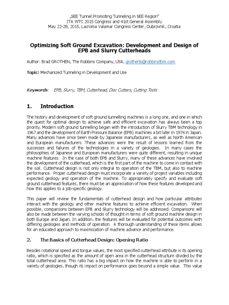 Grothen - Optimizing Soft Ground Excavation Development and Design of ...