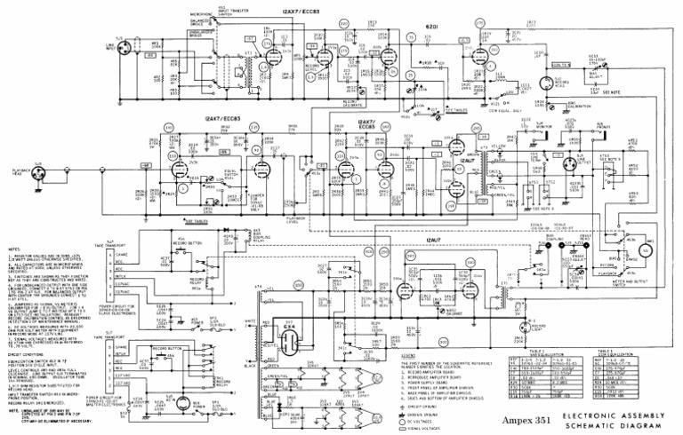 Ampex 351 Schematic | PDF