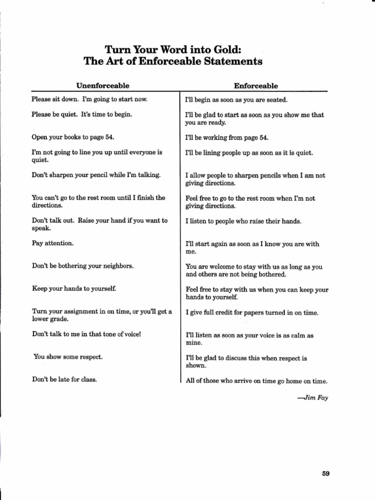 Enforceable Statements: Your Word Gold | PDF