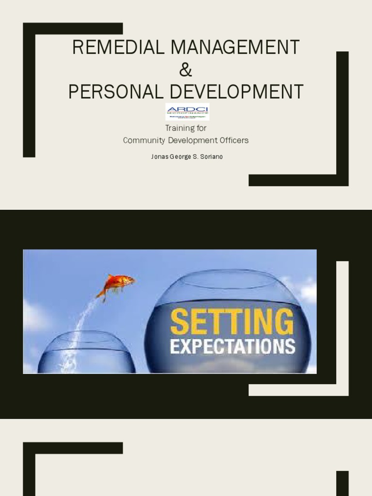 Remedial Management Training Overview | PDF | Entrepreneurship | Change