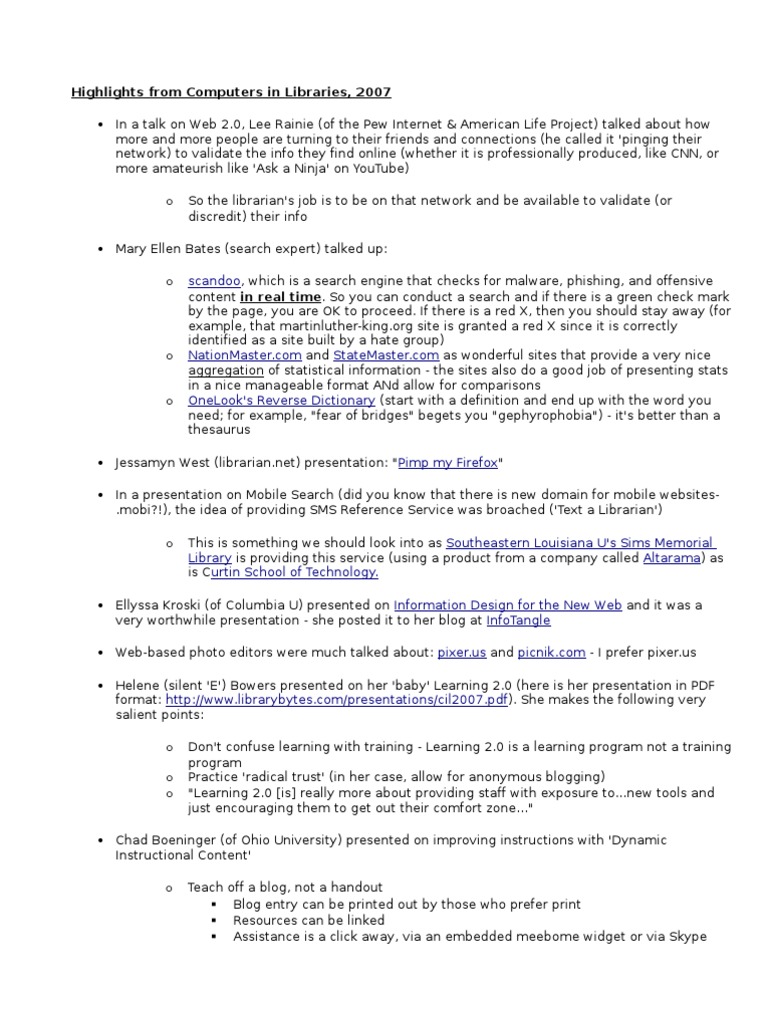 CiL Highlights Version 3 | PDF | Educational Technology | Blog