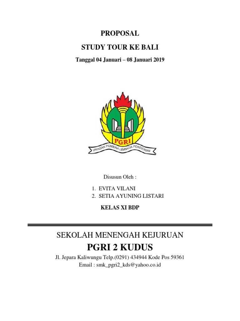 Proposal Study Tour Pemasaran | PDF