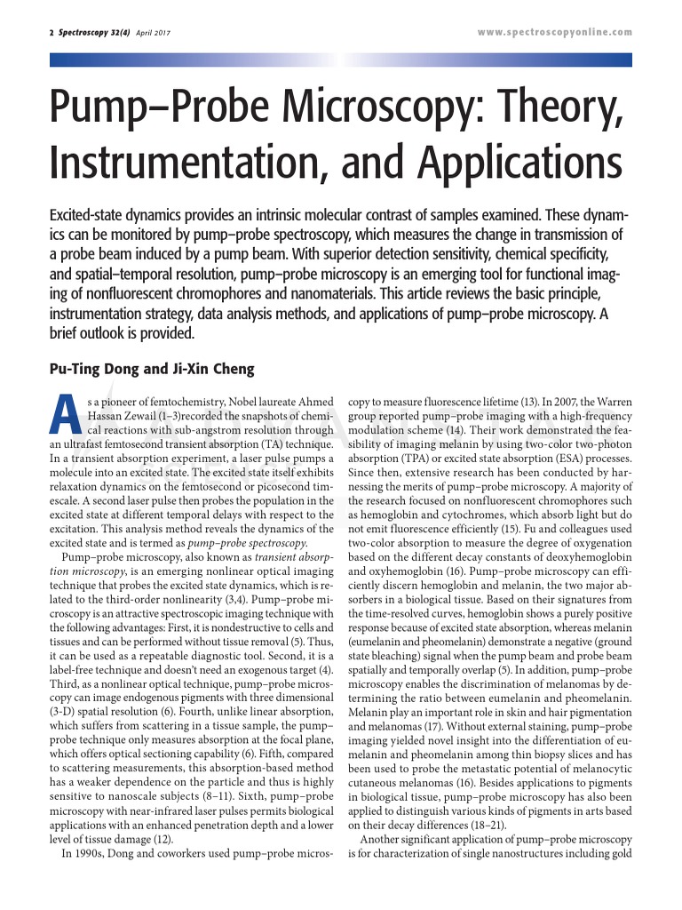 Pump Probe Technique | PDF | Microscopy | Carbon Nanotube