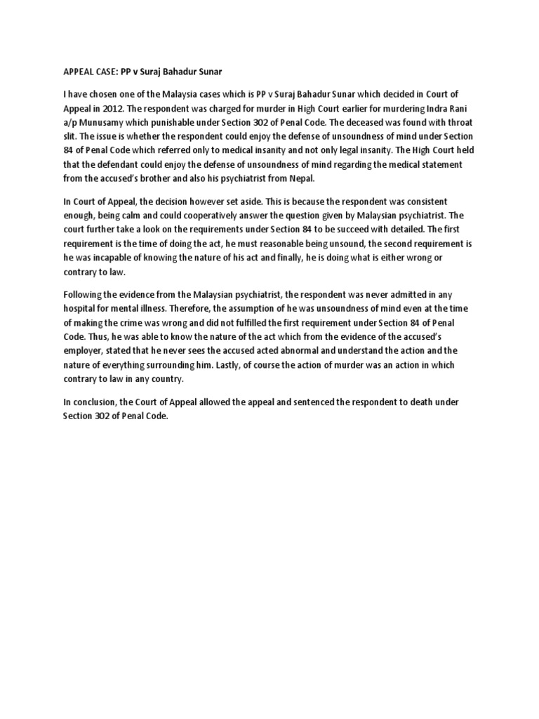 Case Insanity | PDF | Insanity Defense | Morality