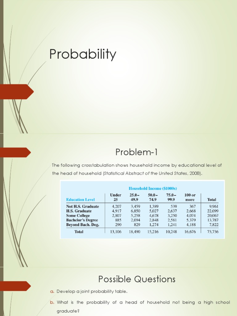 Probability | PDF | Stocks | Probability