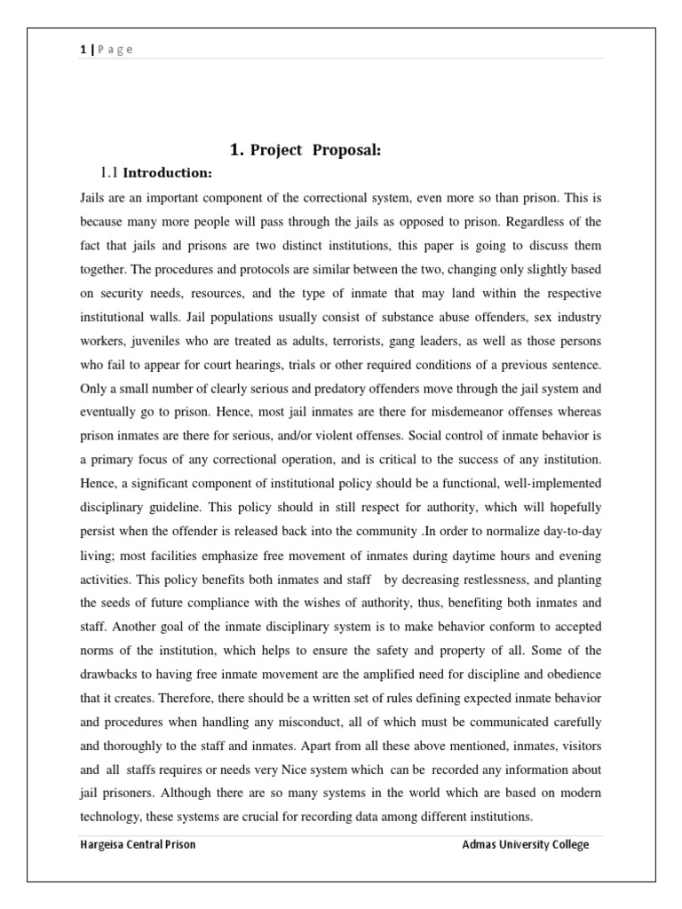 Final Thesis | PDF | Feasibility Study | Prison