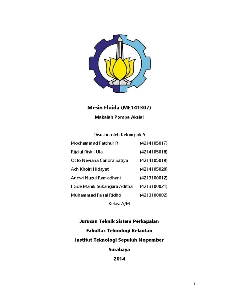 Pompa Aksial: Struktur dan Cara Kerja | PDF