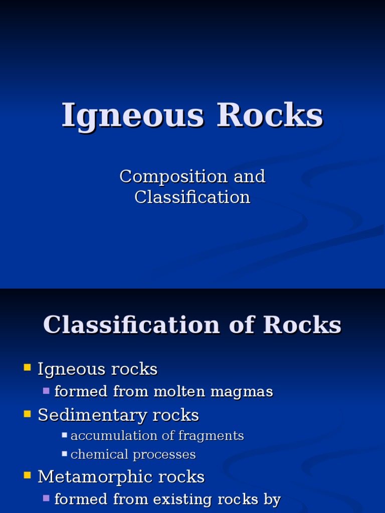 Igneous Rocks Composition | PDF | Magma | Igneous Rock