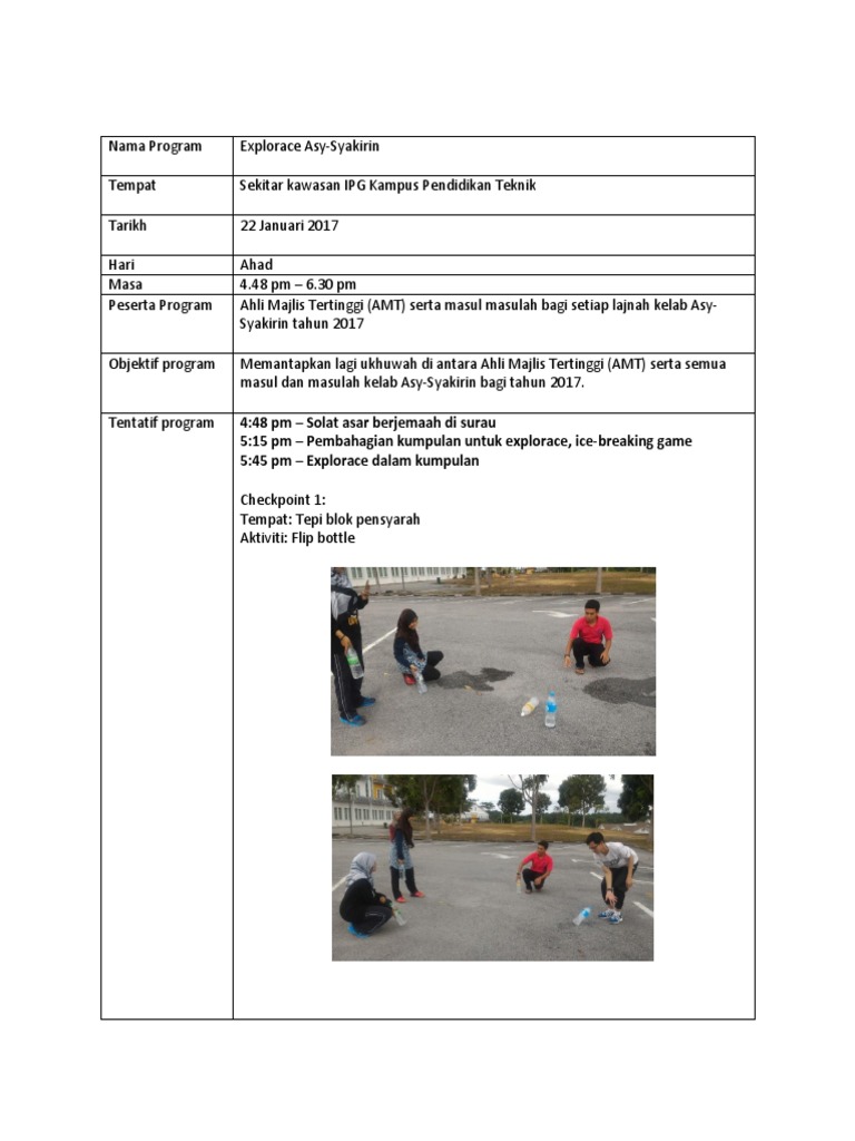 Laporan Explorace Tamrin | PDF