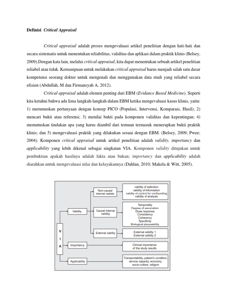 Definisi Critical Appraisal | PDF