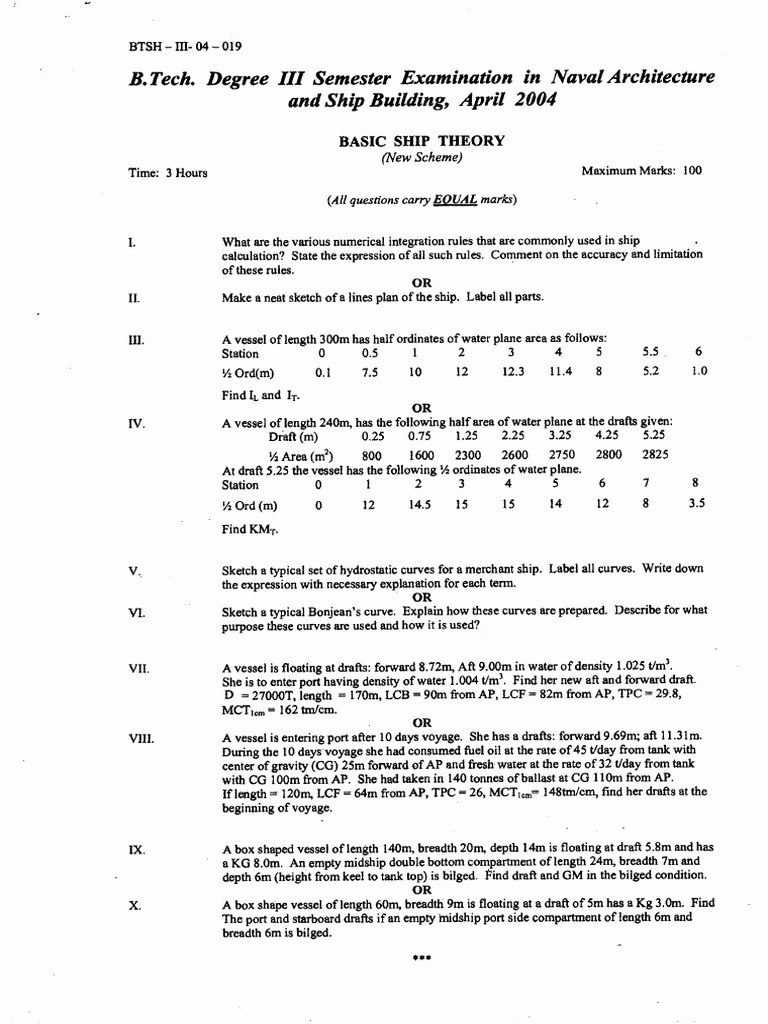 Basic Ship Theory 2004 PDF | PDF