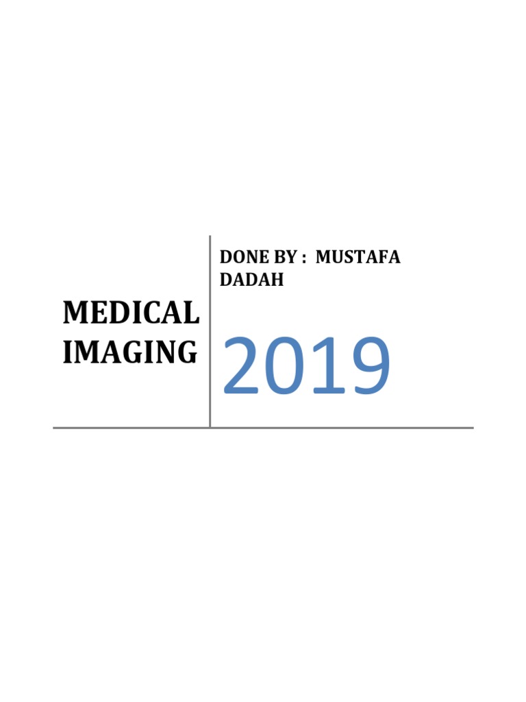 Medical Imaging Cover Page | PDF