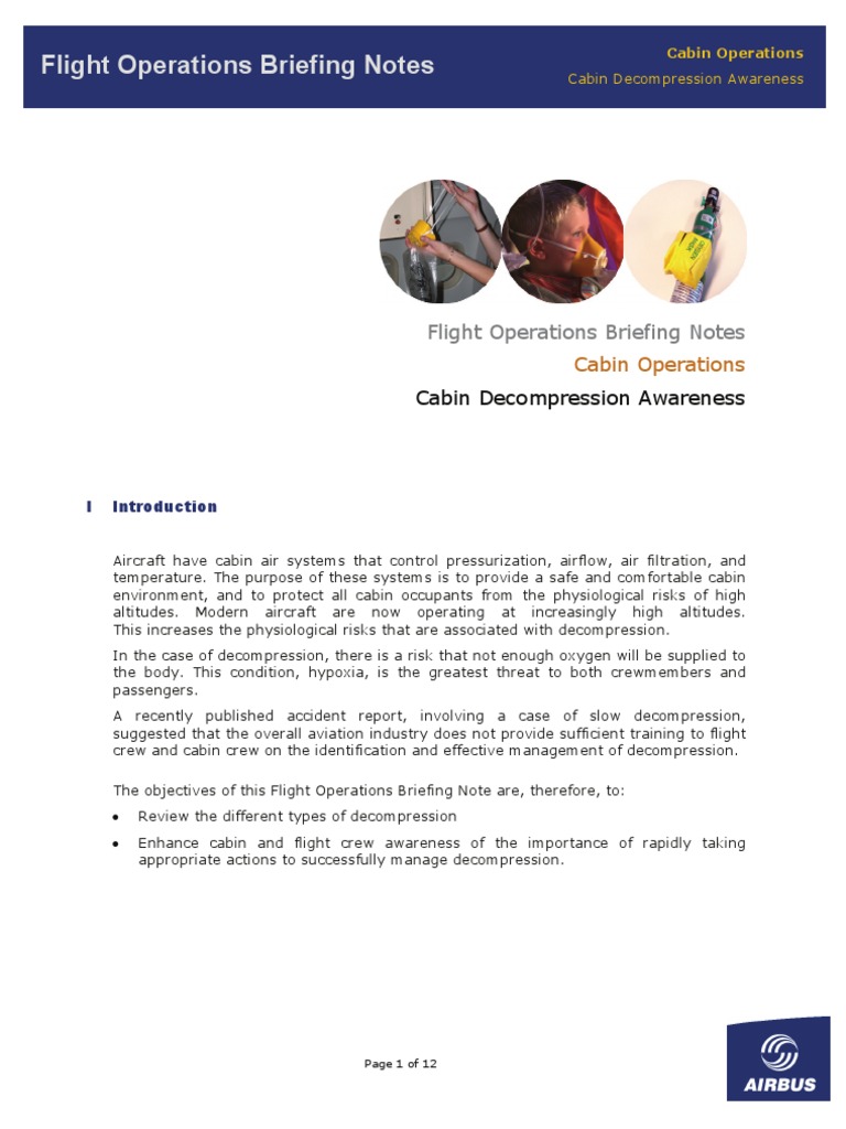 Cabin Decompression Awareness | PDF | Hypoxia (Medical) | Aviation
