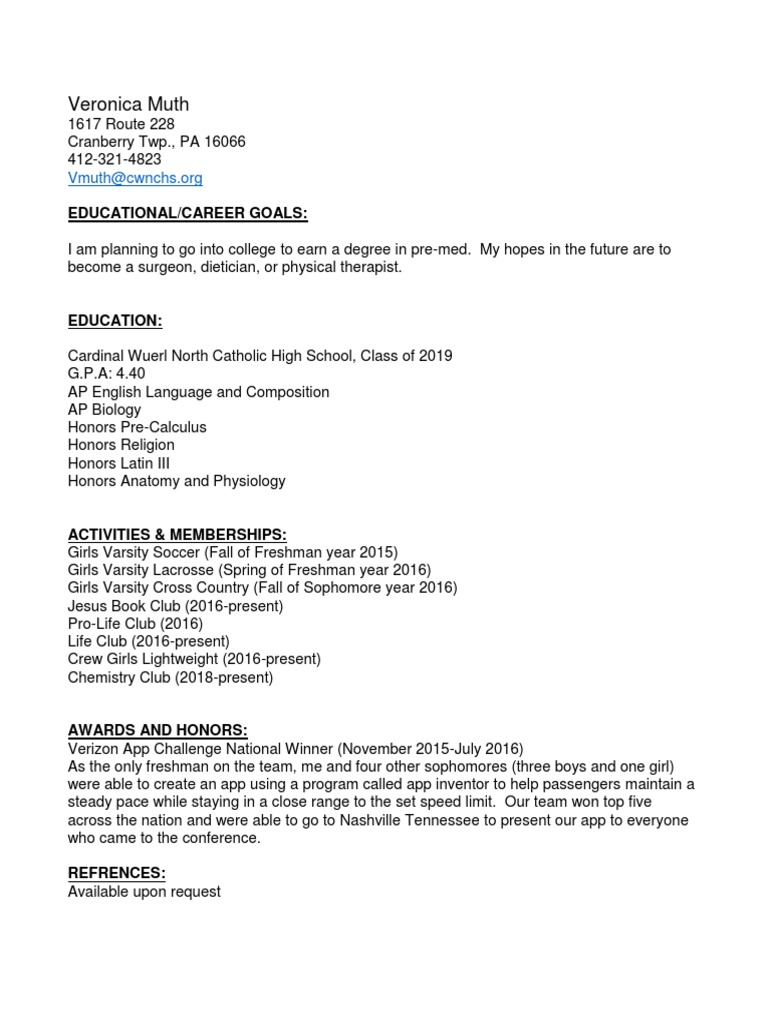 Veronica Resume | PDF