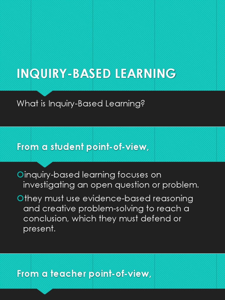 Inquiry-Based Learning | PDF | Inquiry Based Learning | Qualitative ...