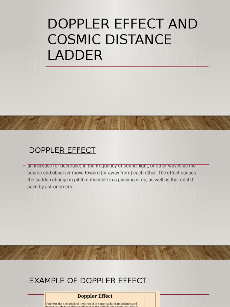 Doppler Effect and Cosmic Distance Ladder | PDF | Doppler Effect ...