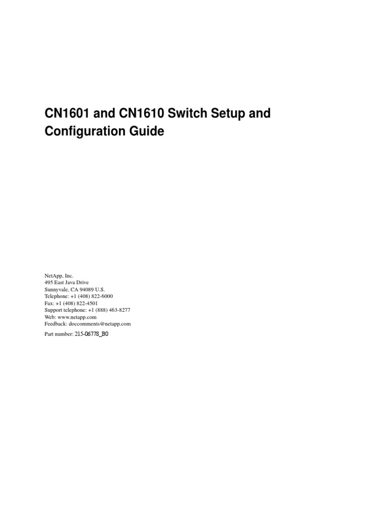 ONTAP9 Fundamentals - ONTAP Cluster Fundamentals | PDF | Ip Address | Network Switch