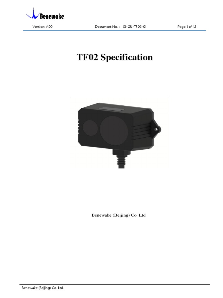 Tf02 Datasheet en | PDF | Lidar | Bit