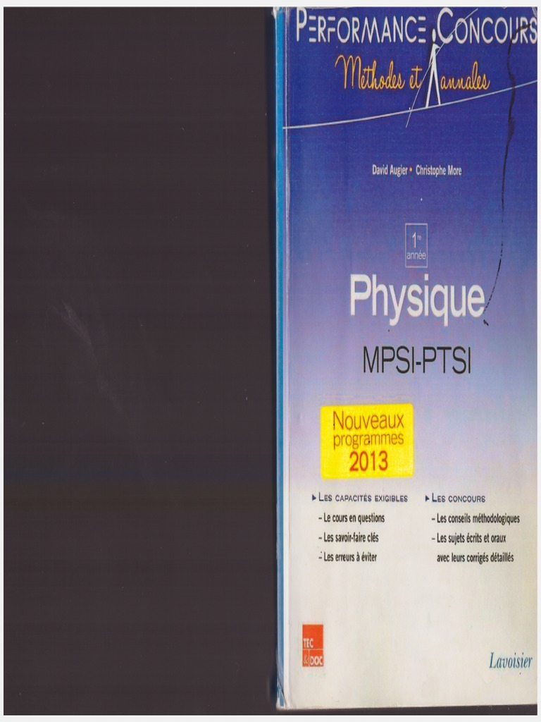 Methodes Et Annales Physiqe Mpsi PDF | PDF