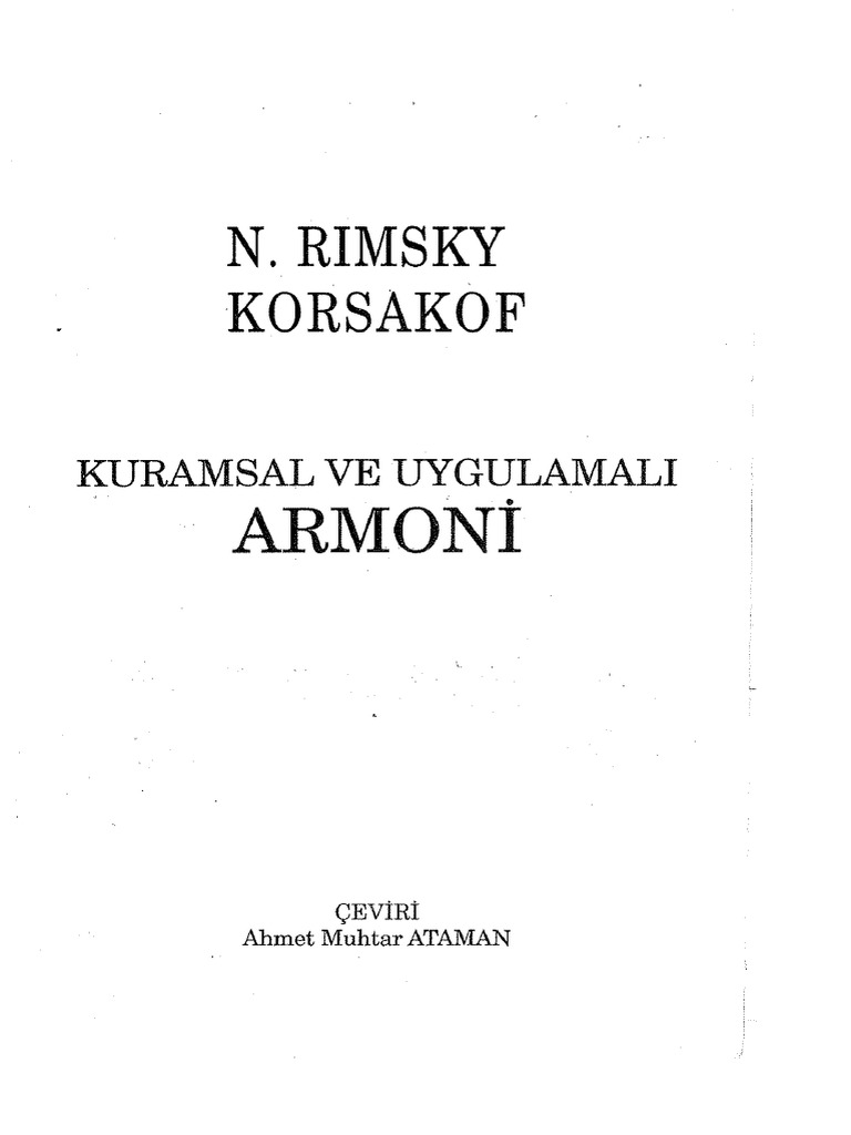 Kuramsal Ve Uygulamalı Armoni - N. Rimsky Korsakov PDF | PDF