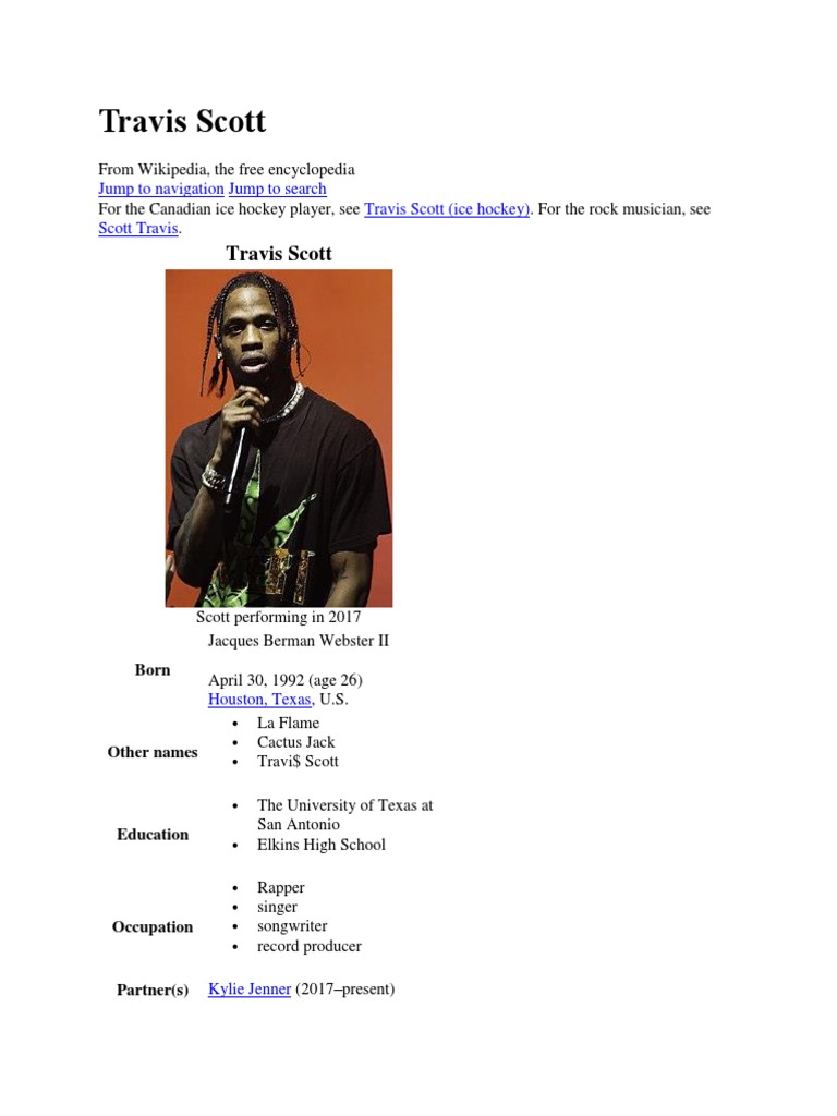 Travis Scott | PDF | Hip Hop | African American Music