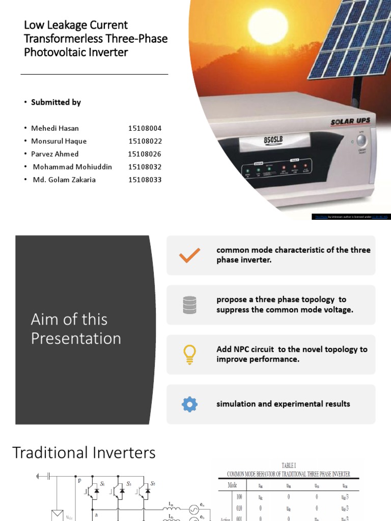 Transformerless Photovoltaic Inverter | PDF