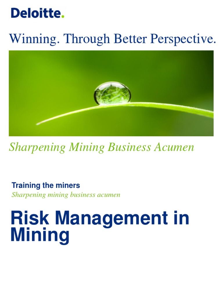 Risk Management in Mining | PDF | Risk Management | Futures Contract